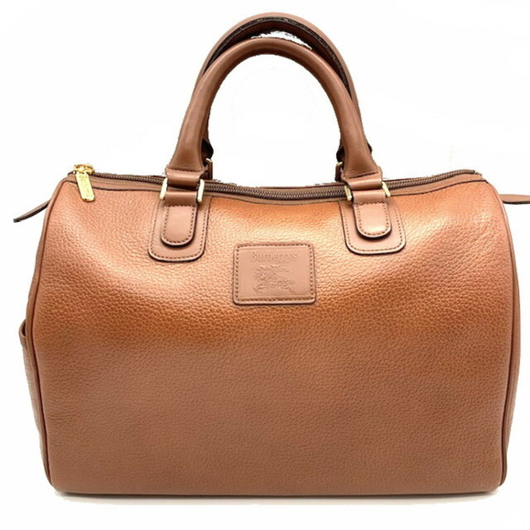 Burberry | Bags | Burberrys Burberry Boston Bag Leather Brown Handbag ...